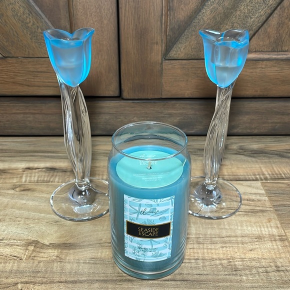 Mikasa & True Living | Accents | Mikasa Blue Tulip Tipped Candle ...